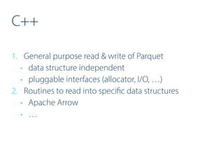 ApacheCon Europe Big Data 2016 – Parquet in practice & detail | PDF