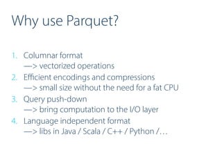 ApacheCon Europe Big Data 2016 – Parquet in practice & detail | PDF