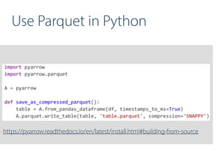 ApacheCon Europe Big Data 2016 – Parquet in practice & detail | PPT