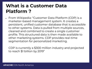 ApacheCon NA 2018 : Apache Unomi, an Open Source Customer Data Platformapache unomi cdp ...