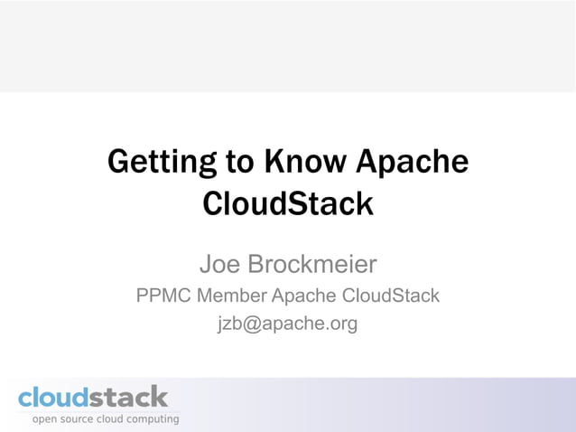Getting Started with Apache CloudStack | PPTX