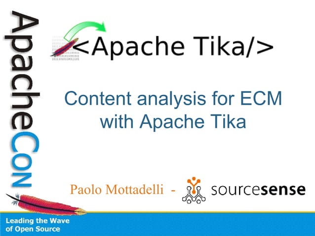Content analysis for ECM with Apache Tika | PPT