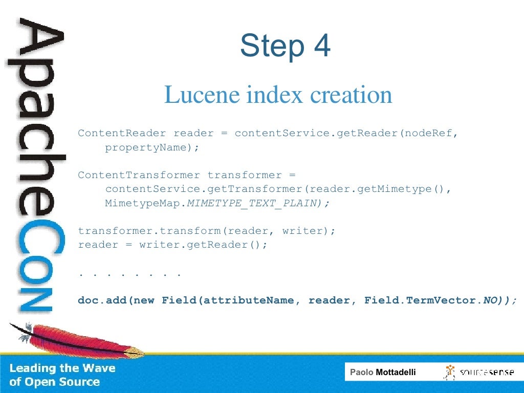 Step 4 Lucene Index Creation 3480