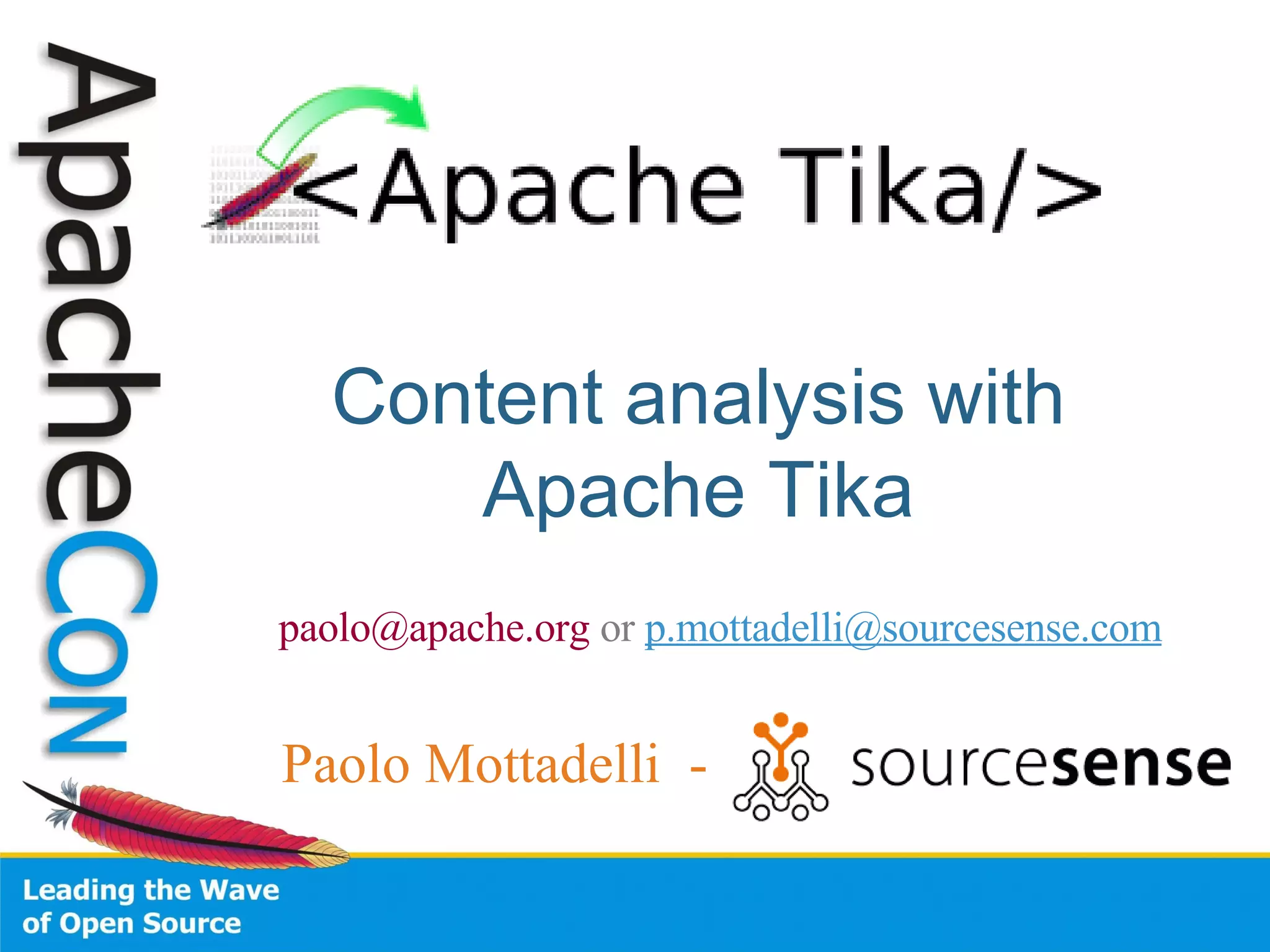 Content Analysis with Apache Tika | PPT