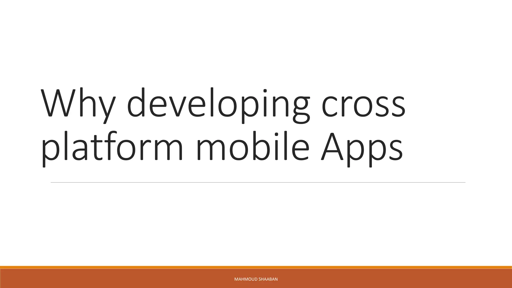 Developing cross platforms mobile applications using the Apache Cordova | PPT