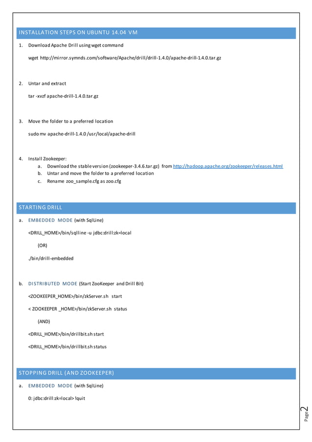 Apache Drill with Oracle, Hive and HBase | DOCX | Databases | Computer Software and Applications