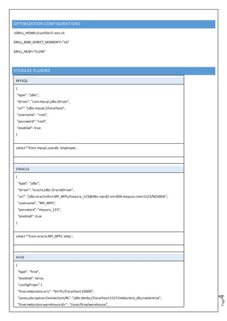Apache Drill with Oracle, Hive and HBase | DOCX | Databases | Computer Software and Applications