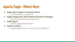 Apache Eagle Architecture Evolvement | PPT
