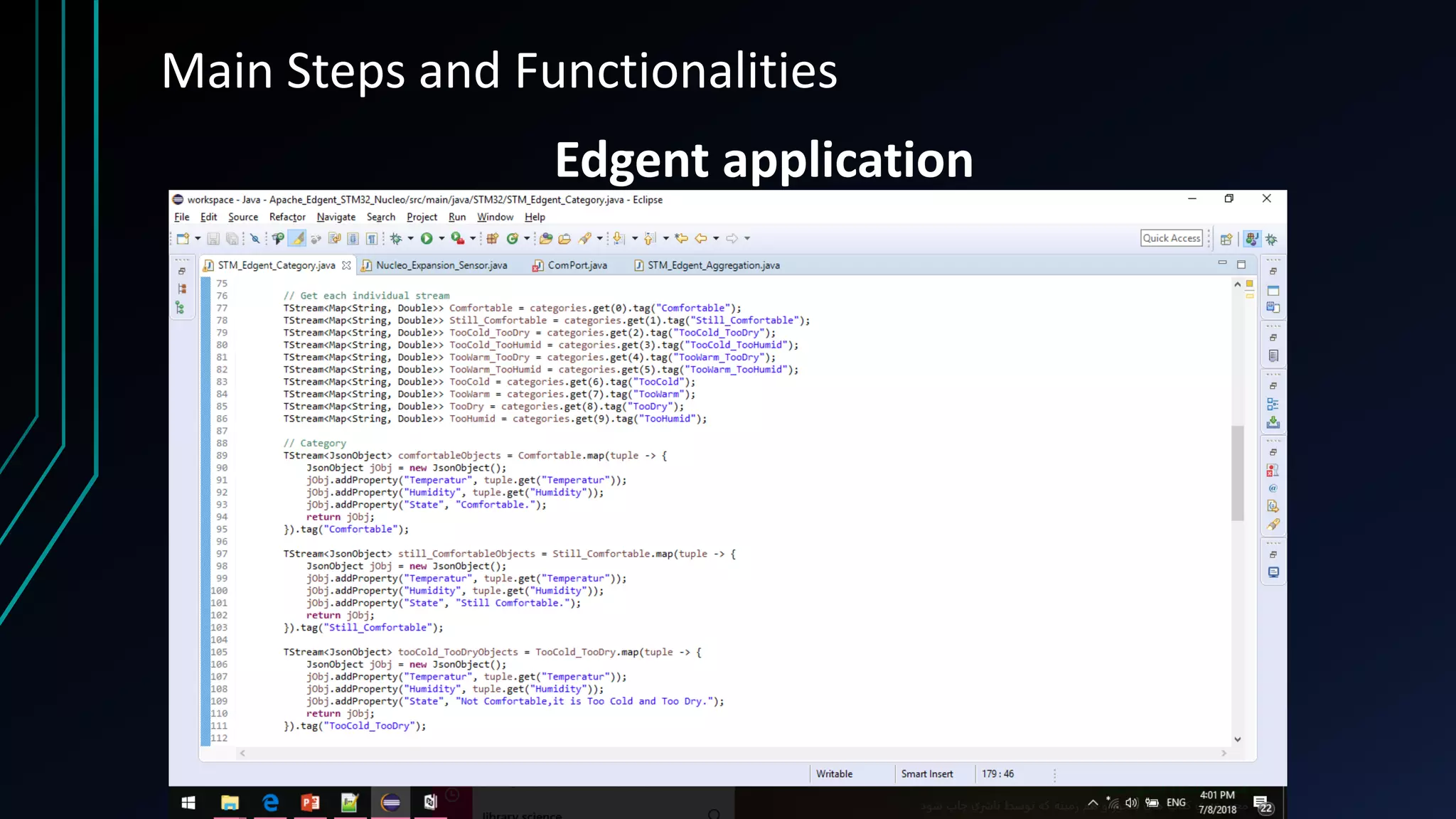 Apache edgent with STM32f401 to watson iot platform | PPT