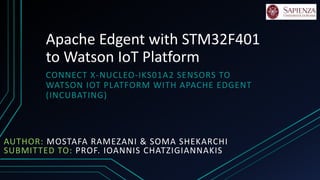 Apache edgent with STM32f401 to watson iot platform | PPT
