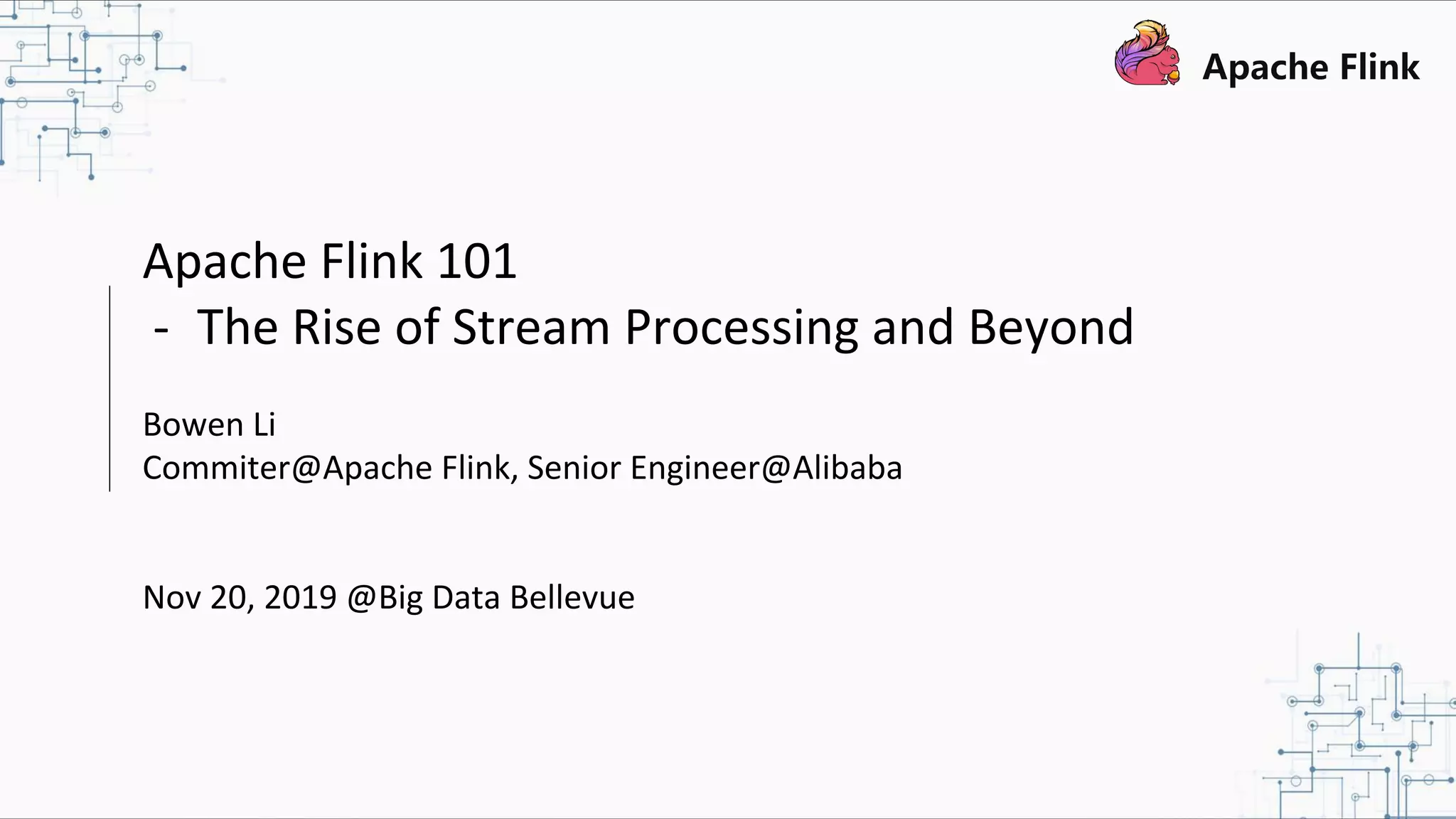 Apache Flink 101 - the rise of stream processing and beyond | PPT