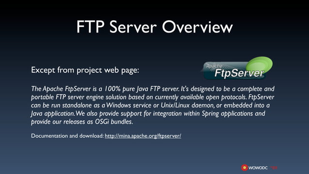 Apache FTP Server Integration | PPT