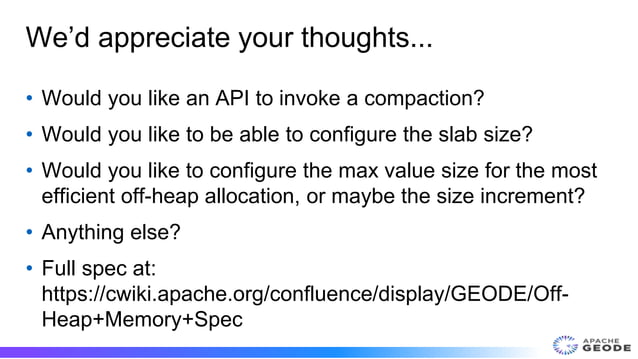Apache Geode Offheap Storage | PPT