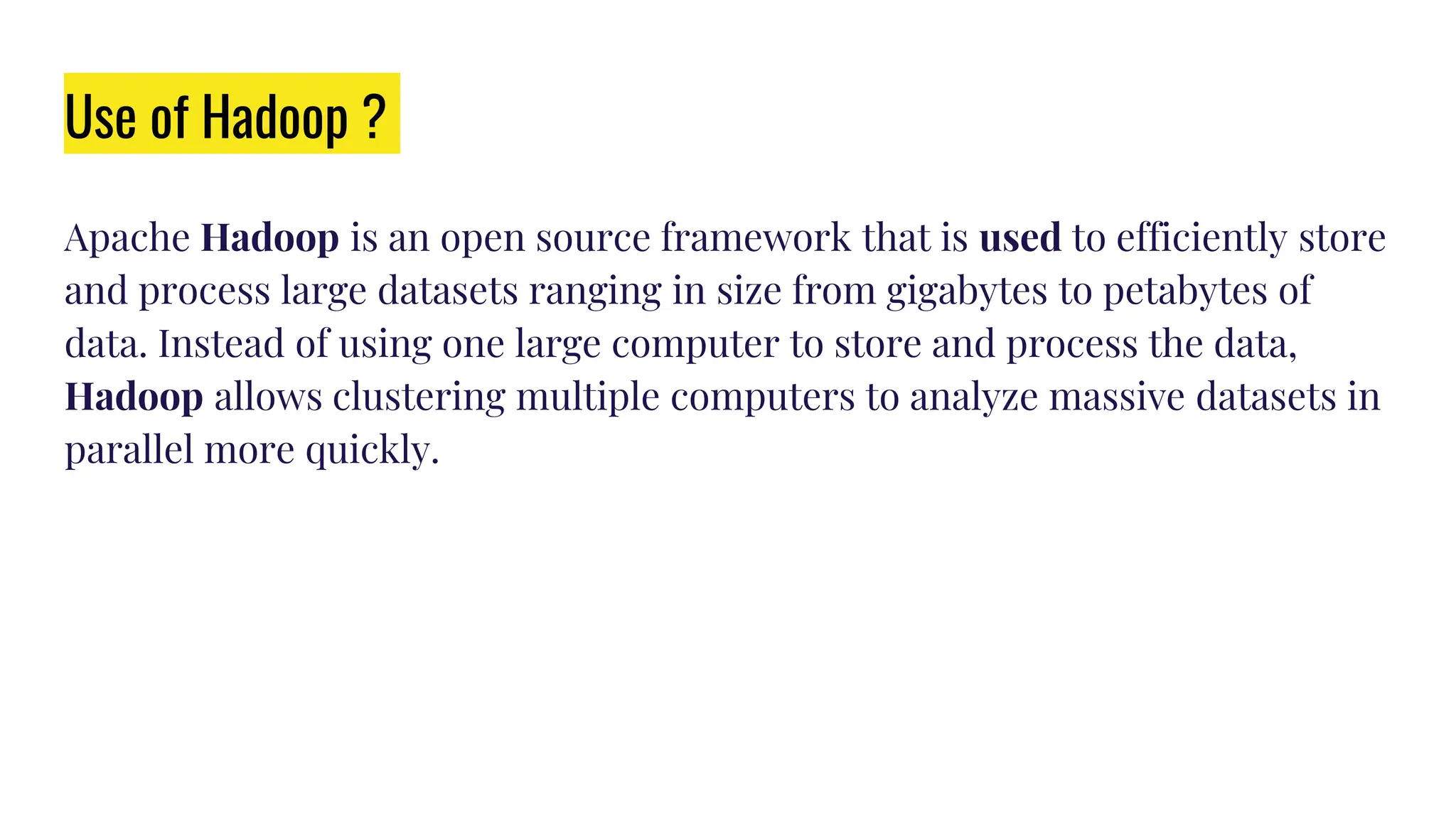Fundamentals Of Apache Hadoop In Bigdata Pptx Databases Computer