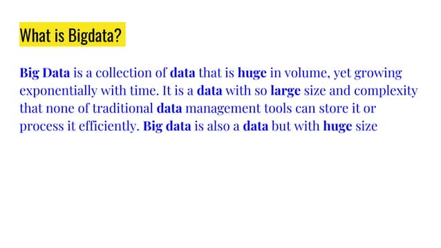 Fundamentals of Apache Hadoop in Bigdata | PPTX | Databases | Computer Software and Applications