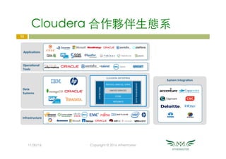 Apache hadoop and cdh(cloudera distribution) introduction 基本介紹 | PPT