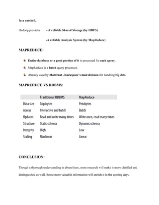 Apache hadoop & map reduce | PDF