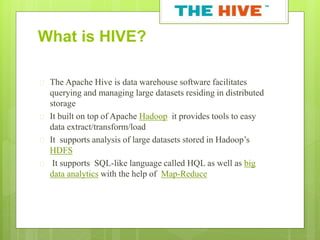 Apache hive | PPTX