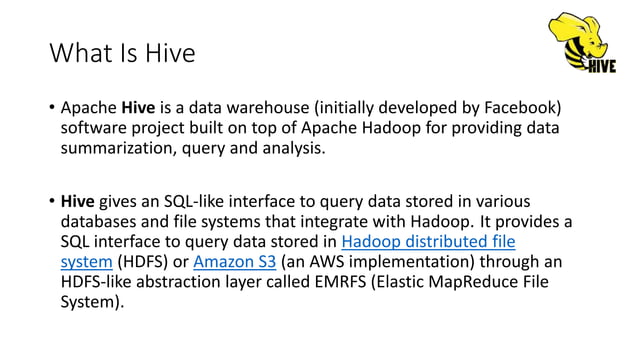 Apache hive introduction | PPT