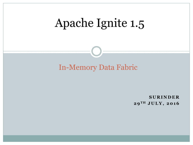 Apache ignite Datagrid | PPT