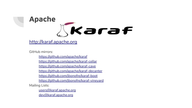 ApacheCon NA '19 - Apache karaf on cloud, the kloud initiative | PPT