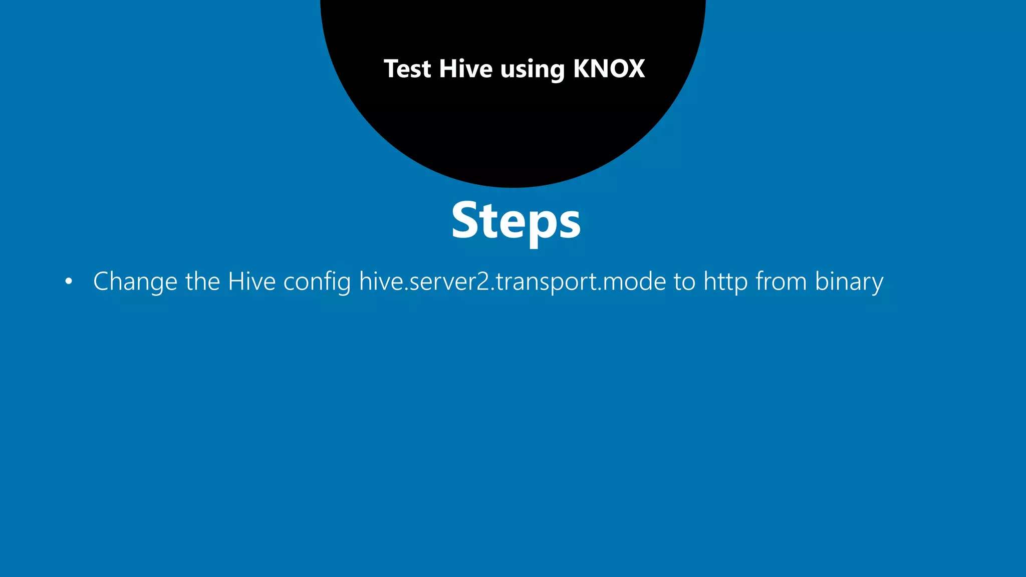 Apache Knox setup and hive and hdfs Access using KNOX | PPTX