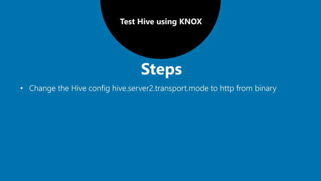 Apache Knox setup and hive and hdfs Access using KNOX | PPTX