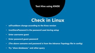 Apache Knox setup and hive and hdfs Access using KNOX | PPTX