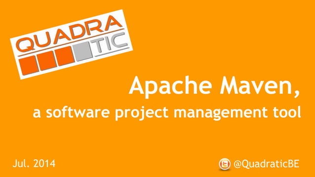 Apache maven, a software project management tool | PPT