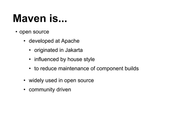 Apache Maven In 10 Slides | PDF