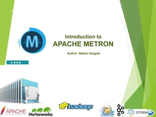 Apache metron - An Introduction | PPT