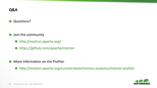 Apache Metron - Profiler | PDF