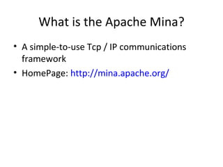 Apache Mina | PPT