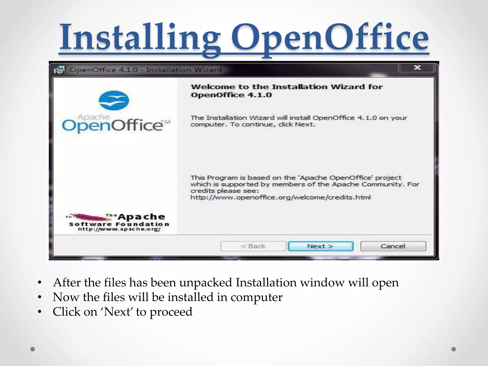Apache open office installation guide | PPTX
