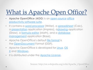 Apache open office installation guide | PPTX