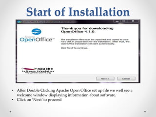 Apache open office installation guide | PPTX