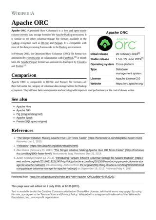 Apache orc | PDF