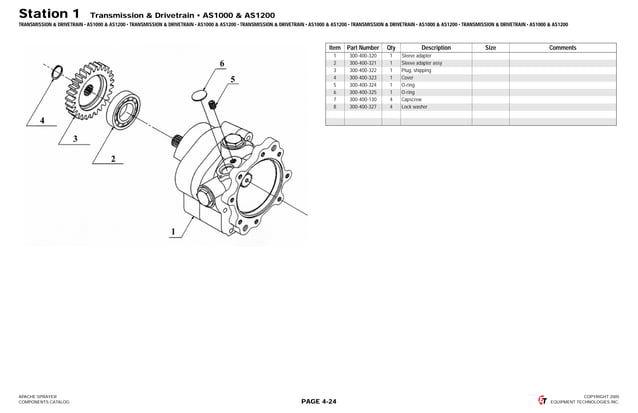Apache parts book as500, as850, as1000, and as1200 | PDF