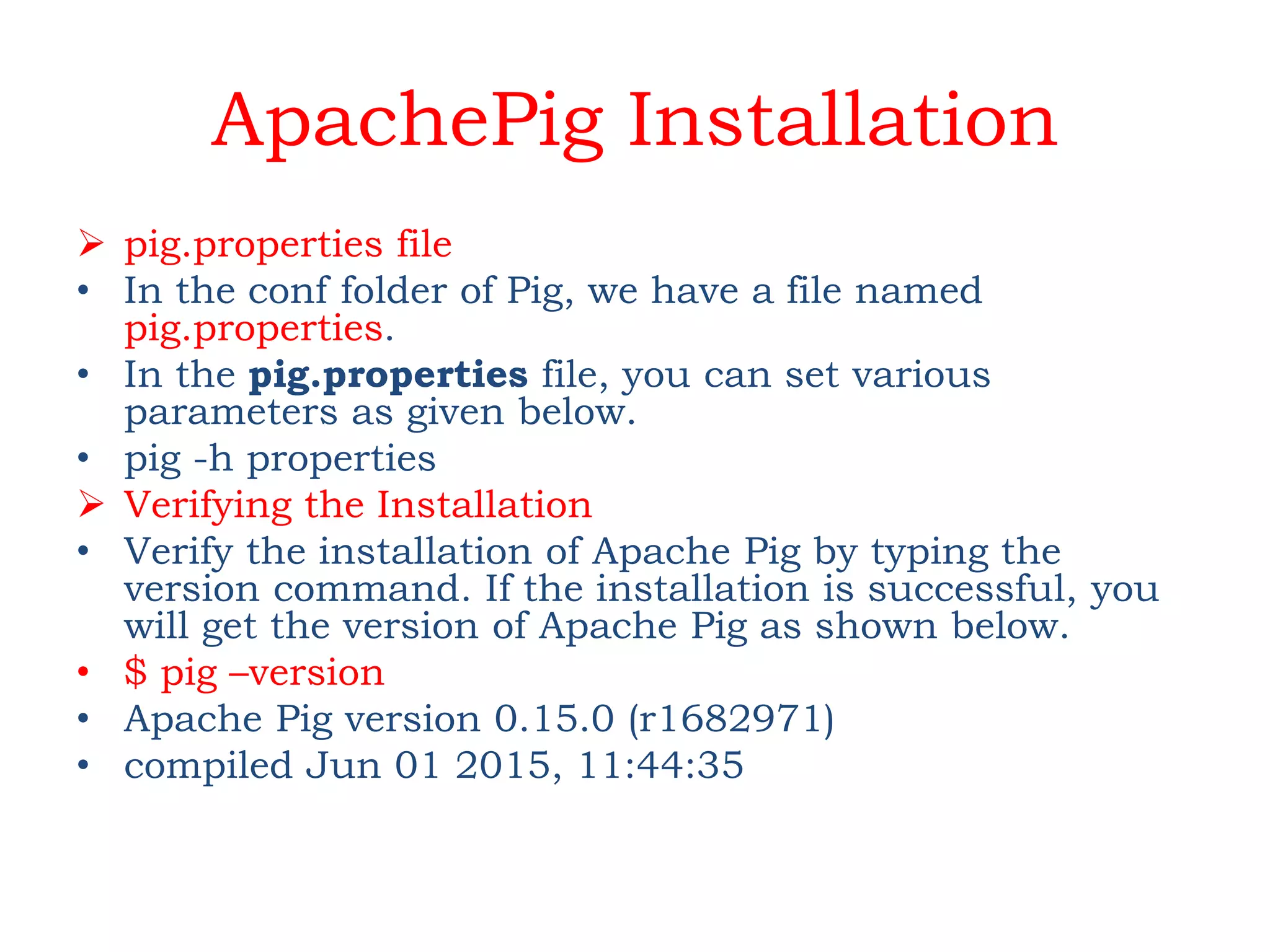 Apache pig | PPTX