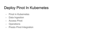 New Features in Apache Pinot | PDF