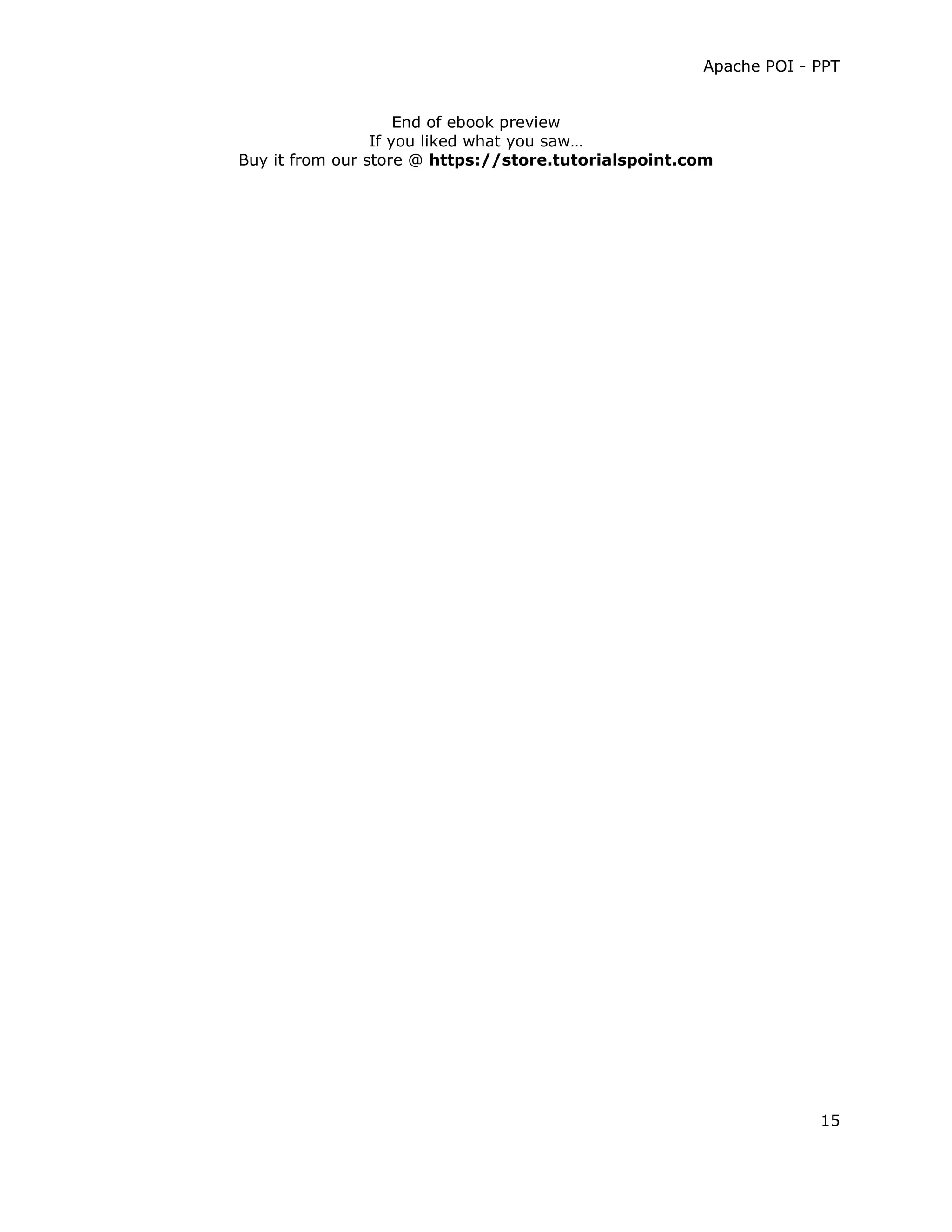 Apache Poi Ppttutorial Pdf