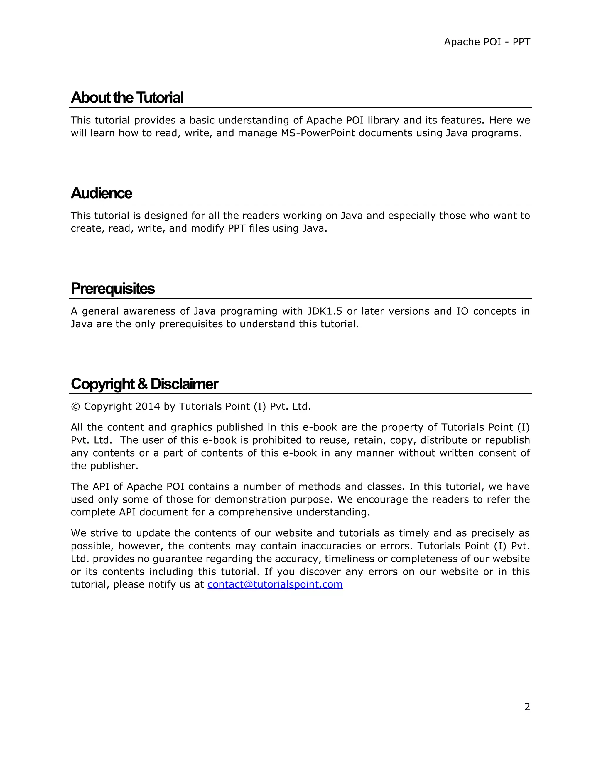 Apache poi ppt_tutorial | PDF