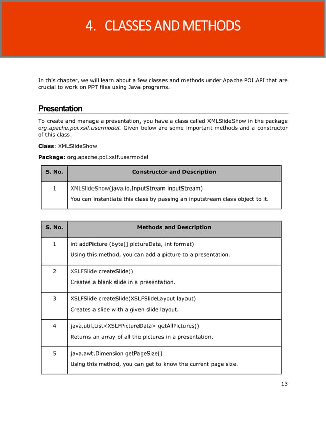 Apache poi ppt_tutorial | PDF