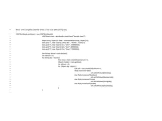 Apache poi tutorial | PPTX | Programming Languages | Computing