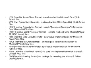 Apache poi tutorial | PPTX | Programming Languages | Computing