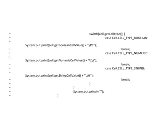 Apache poi tutorial | PPTX | Programming Languages | Computing