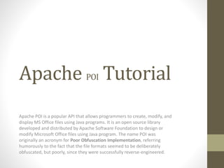 Apachepoitutorial | PPT
