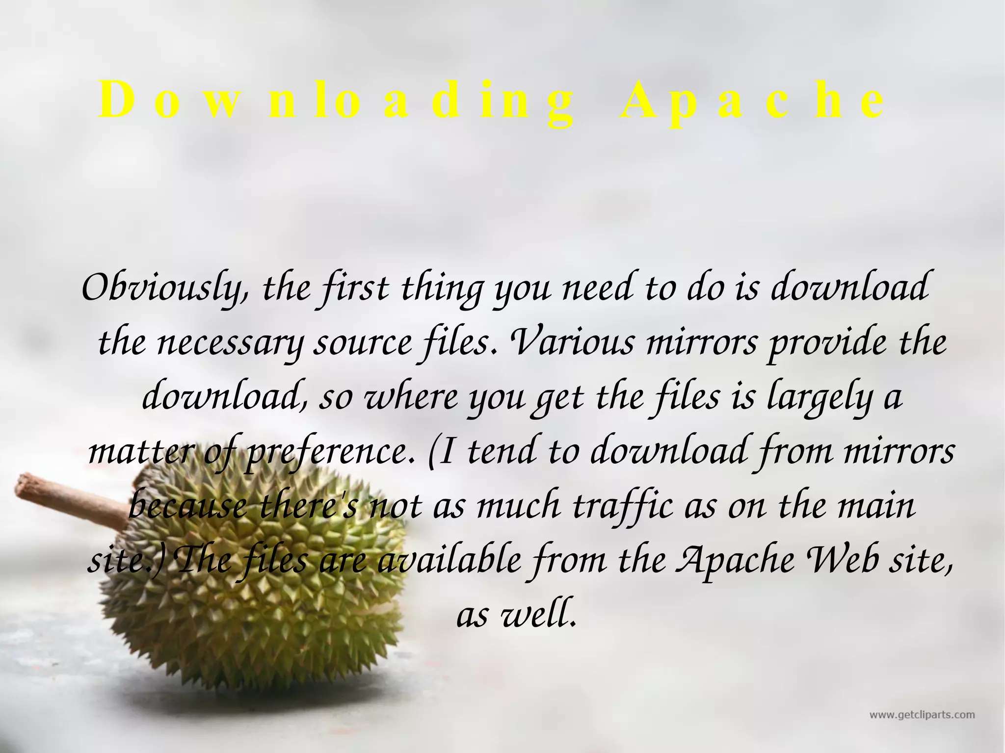 Apache installation and configurations | PPT