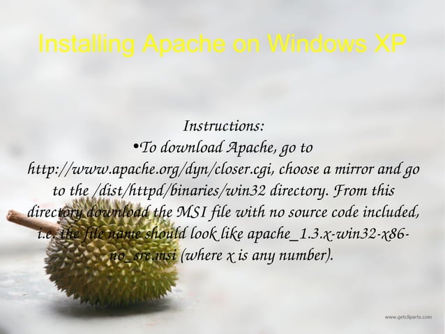 Apache installation and configurations | PPT | Internet | Computing