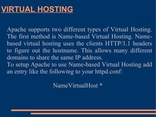 Apache Ppt | PPT | Web Hosting | Internet